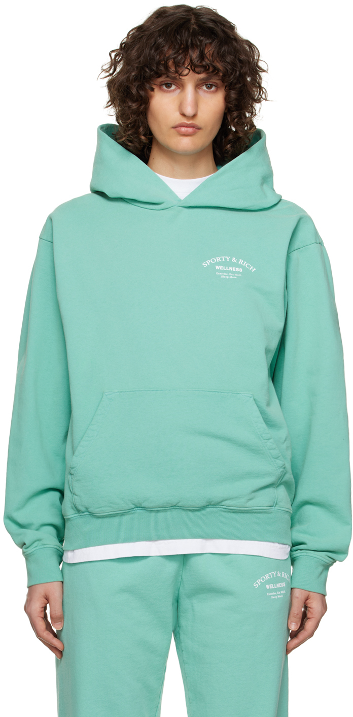 Sporty & Rich Green 'Wellness Studio' Hoodie Sporty & Rich