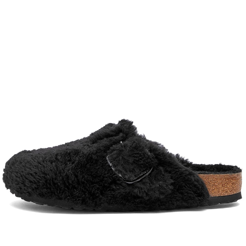 Birkenstock Women's Boston Big Buckle Teddy Rivet Logo OS in Teddy ...