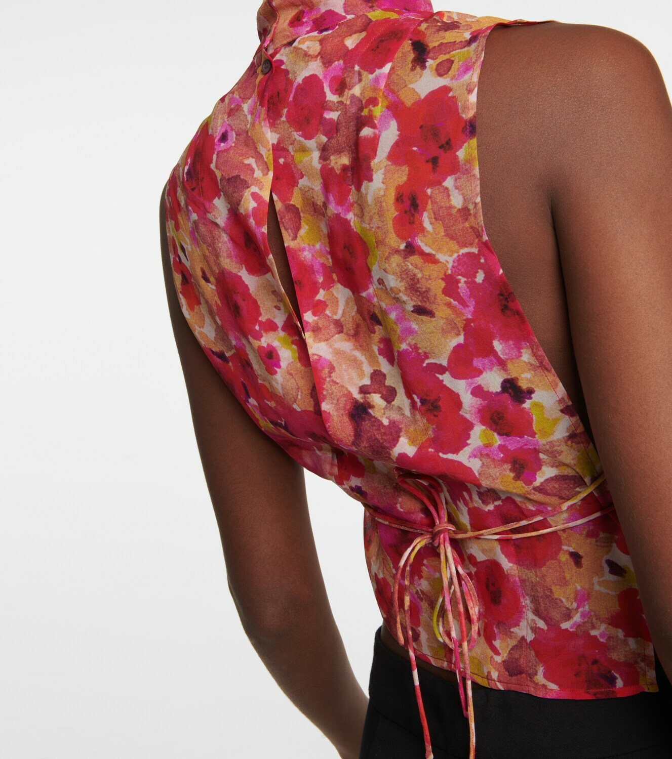Dries Van Noten - Floral mesh top Dries Van Noten
