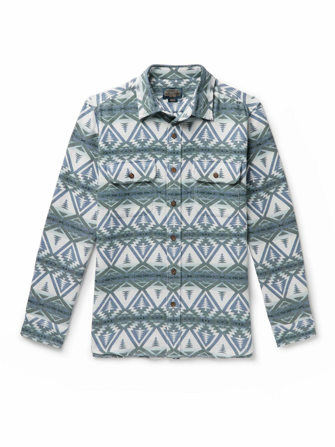Pendleton - Beach Shack Brushed Cotton-Jacquard Shirt - Blue Pendleton