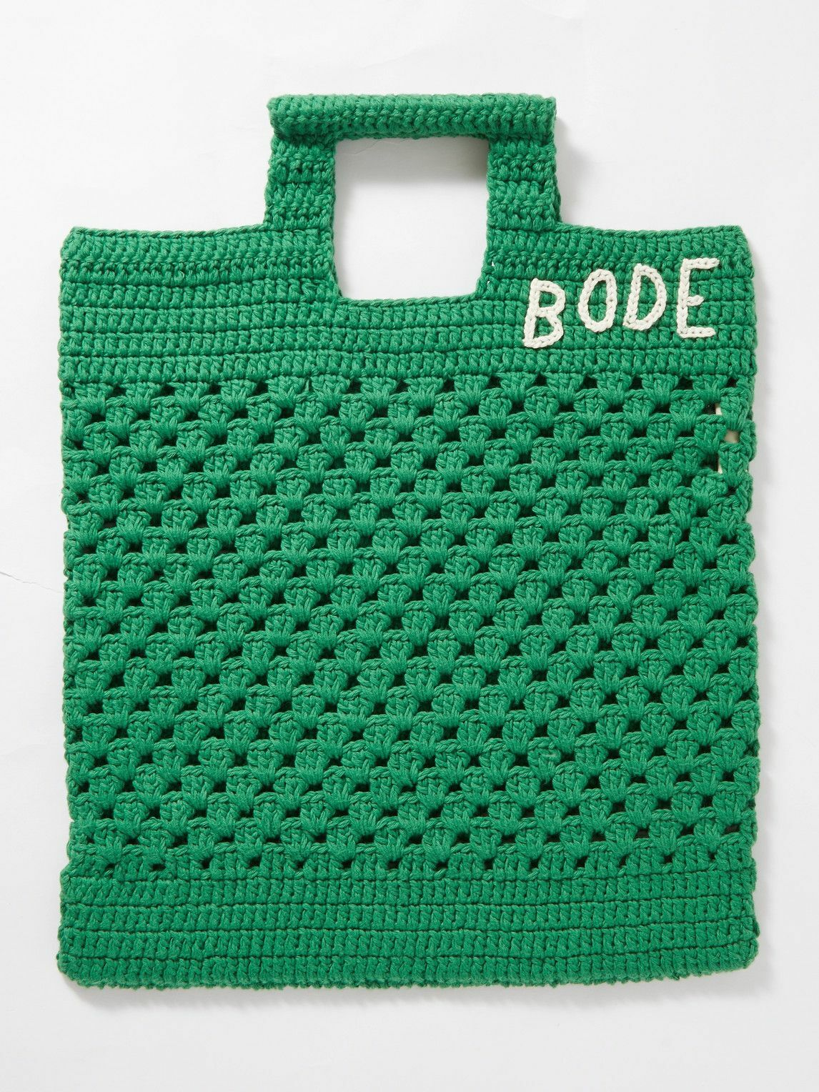 BODE - Logo-Embroidered Crocheted Cotton Tote Bag Bode