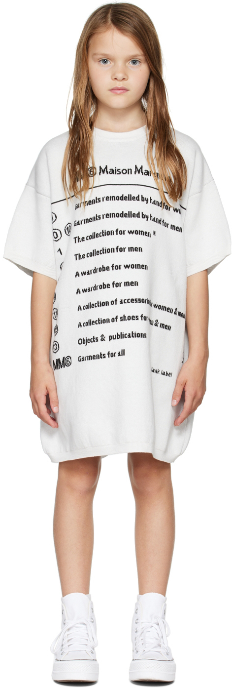 MM6 Maison Margiela Kids Off-White Numbers T-Shirt MM6 Maison Margiela