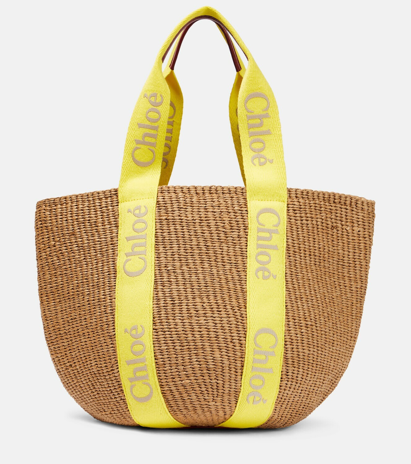 Chloe - x Mifuko Woody Large raffia tote Chloe