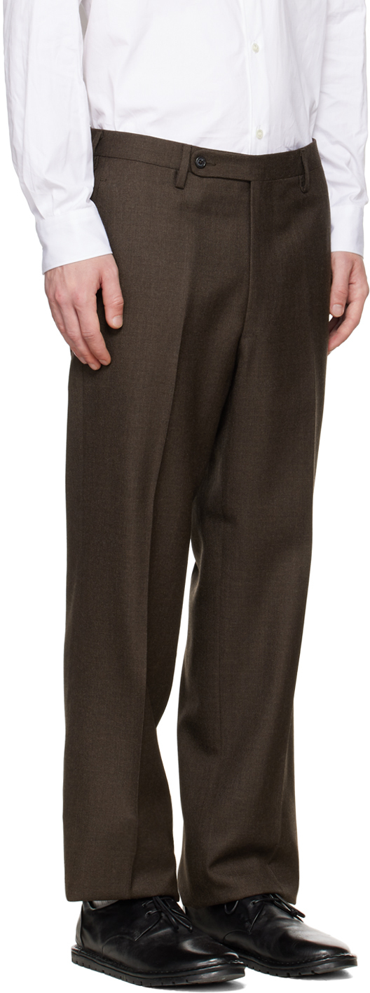 Husbands Brown High-Rise Trousers Husbands