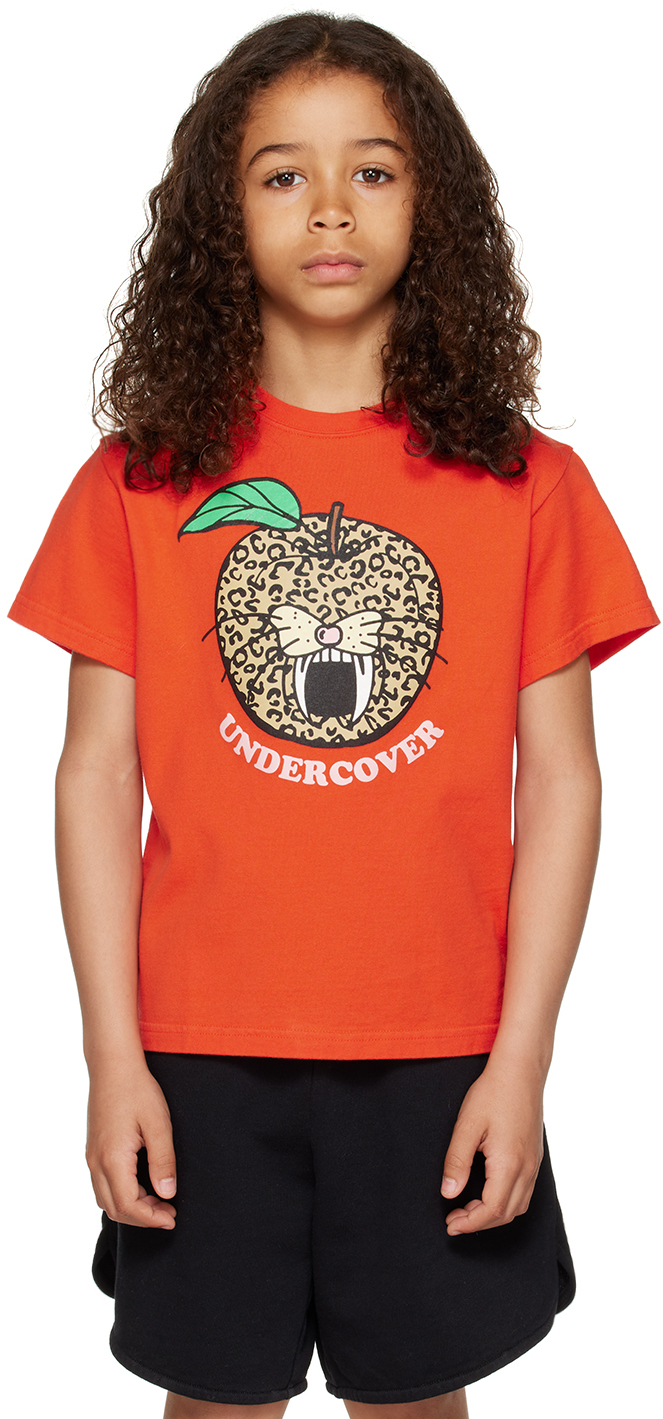 UNDERCOVER Kids Orange Graphic T-Shirt Undercover