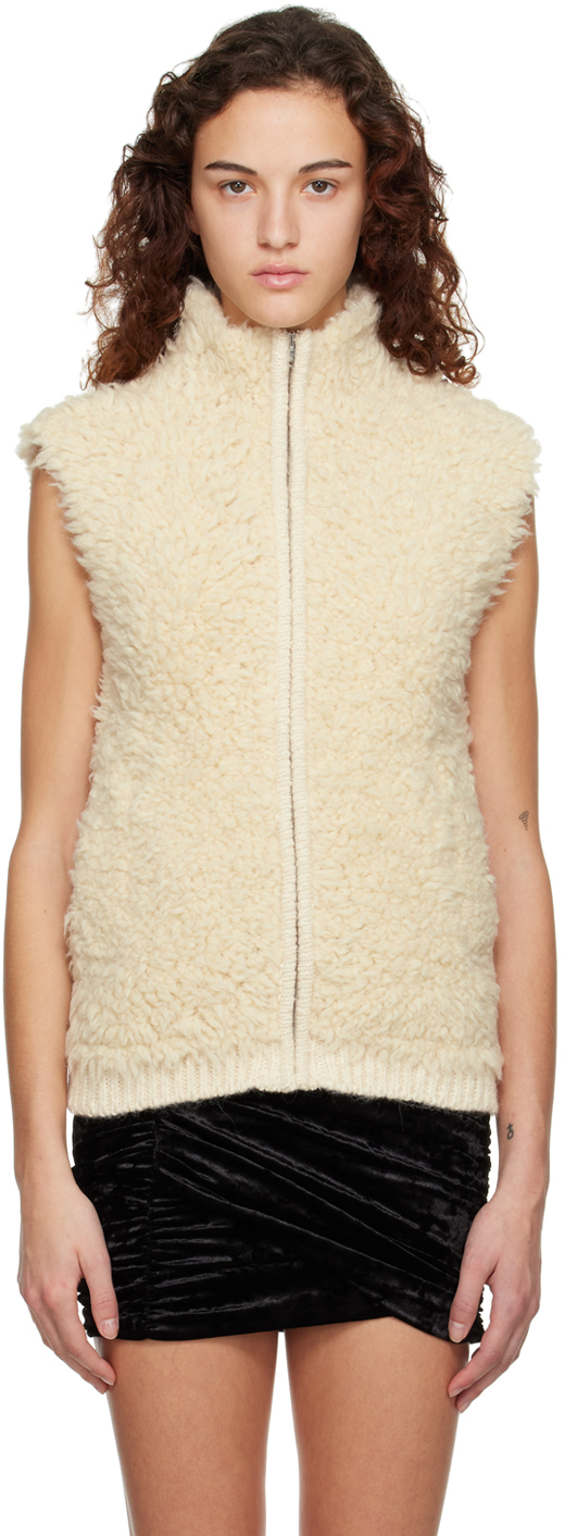 Isabel Marant Off-White Velia Faux-Shearling Vest Isabel Marant