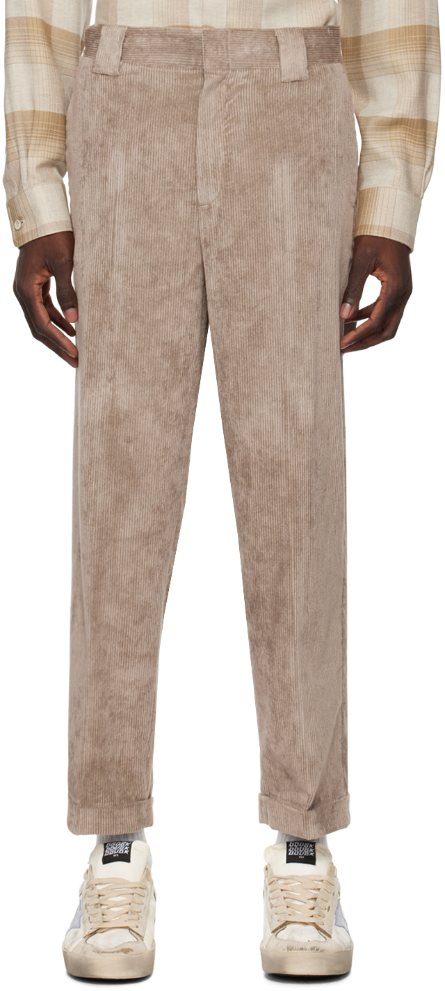 Golden Goose Beige Rolled Trousers Golden Goose Deluxe Brand