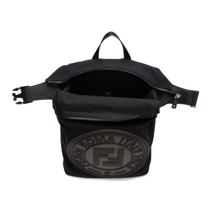 Fendi Black Roma Italy 1925 Backpack Fendi
