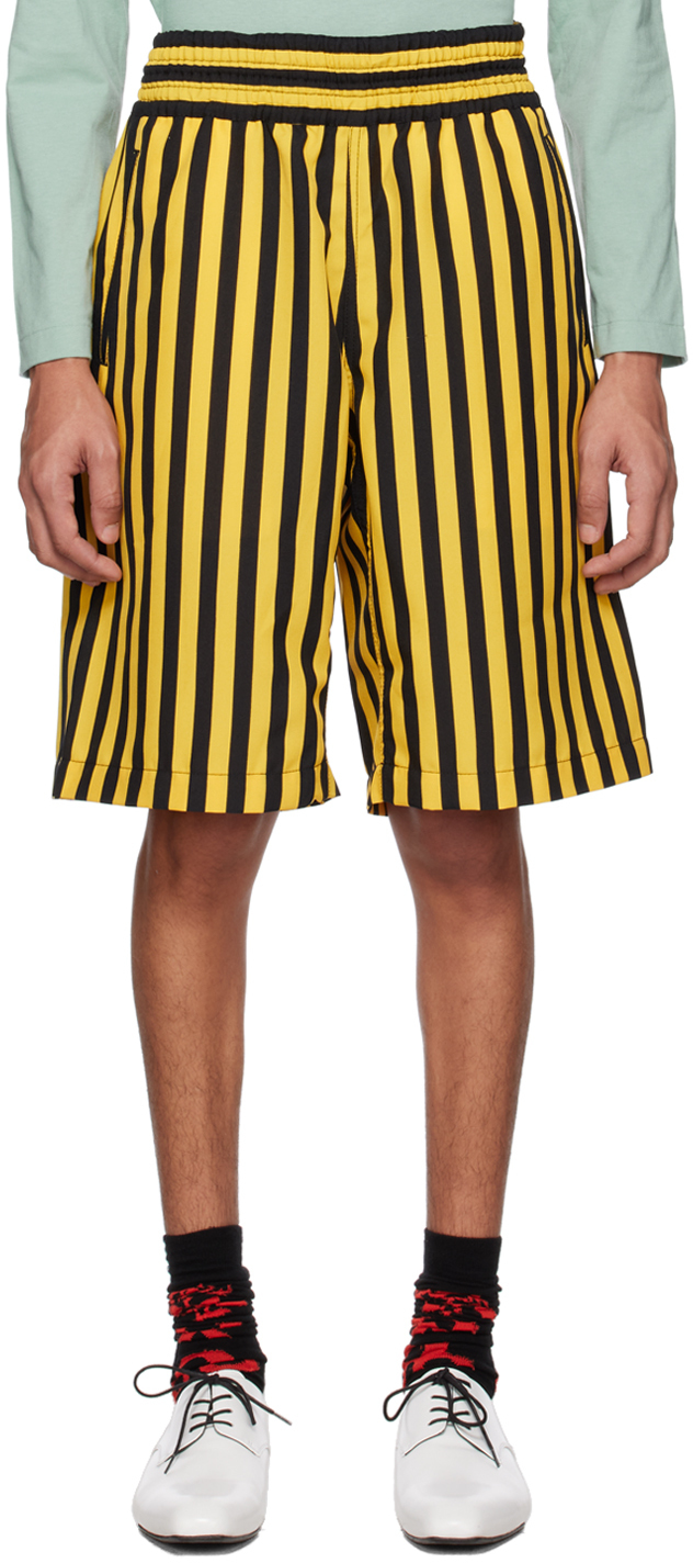 Comme des Garçons Homme Plus Yellow Striped Shorts Comme des Garcons ...