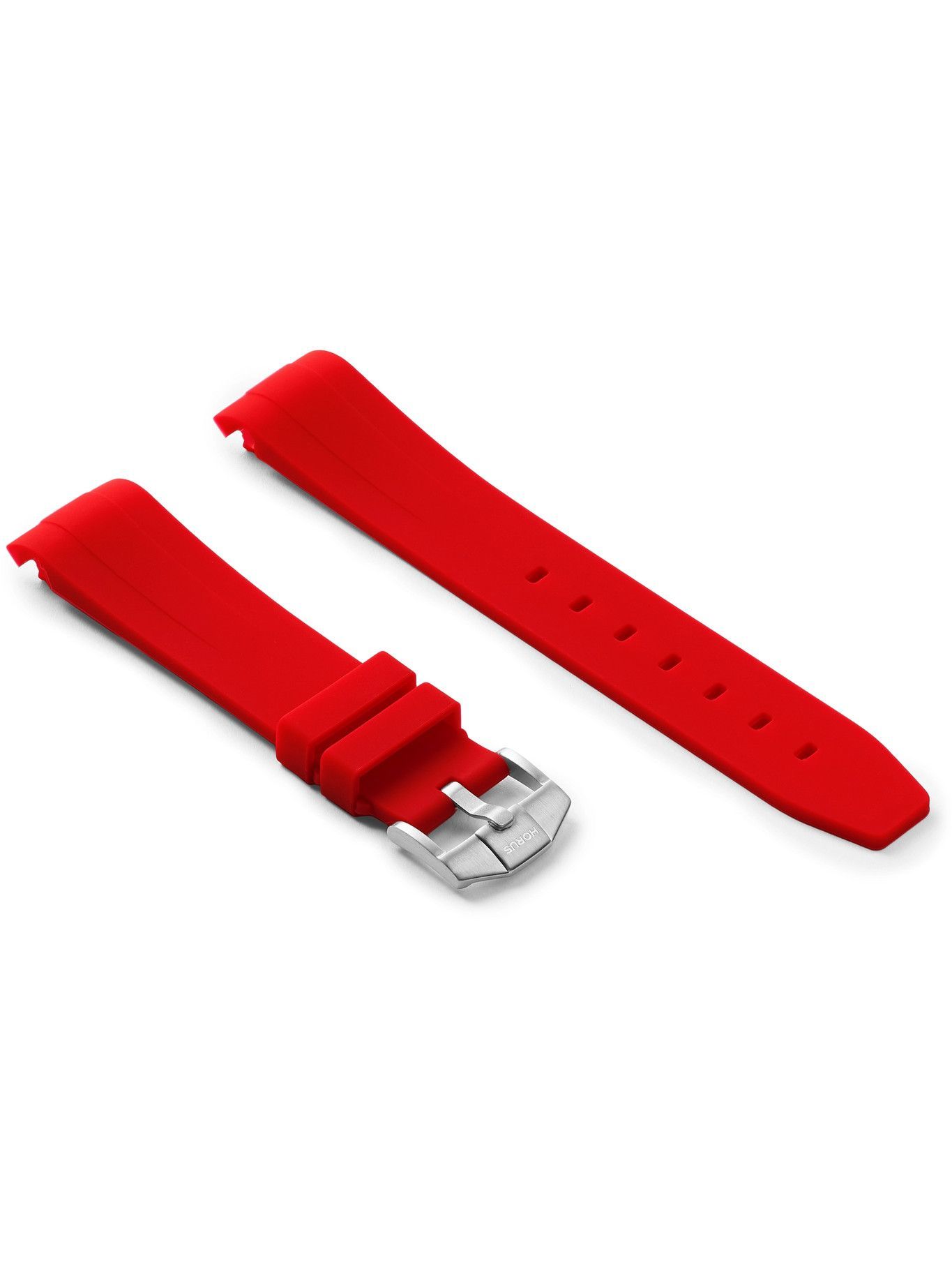 Horus Watch Straps - 20mm Rubber Integrated Watch Strap - Red