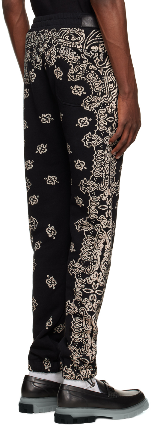 AMIRI Black Bandana Bleach Sweatpants Amiri