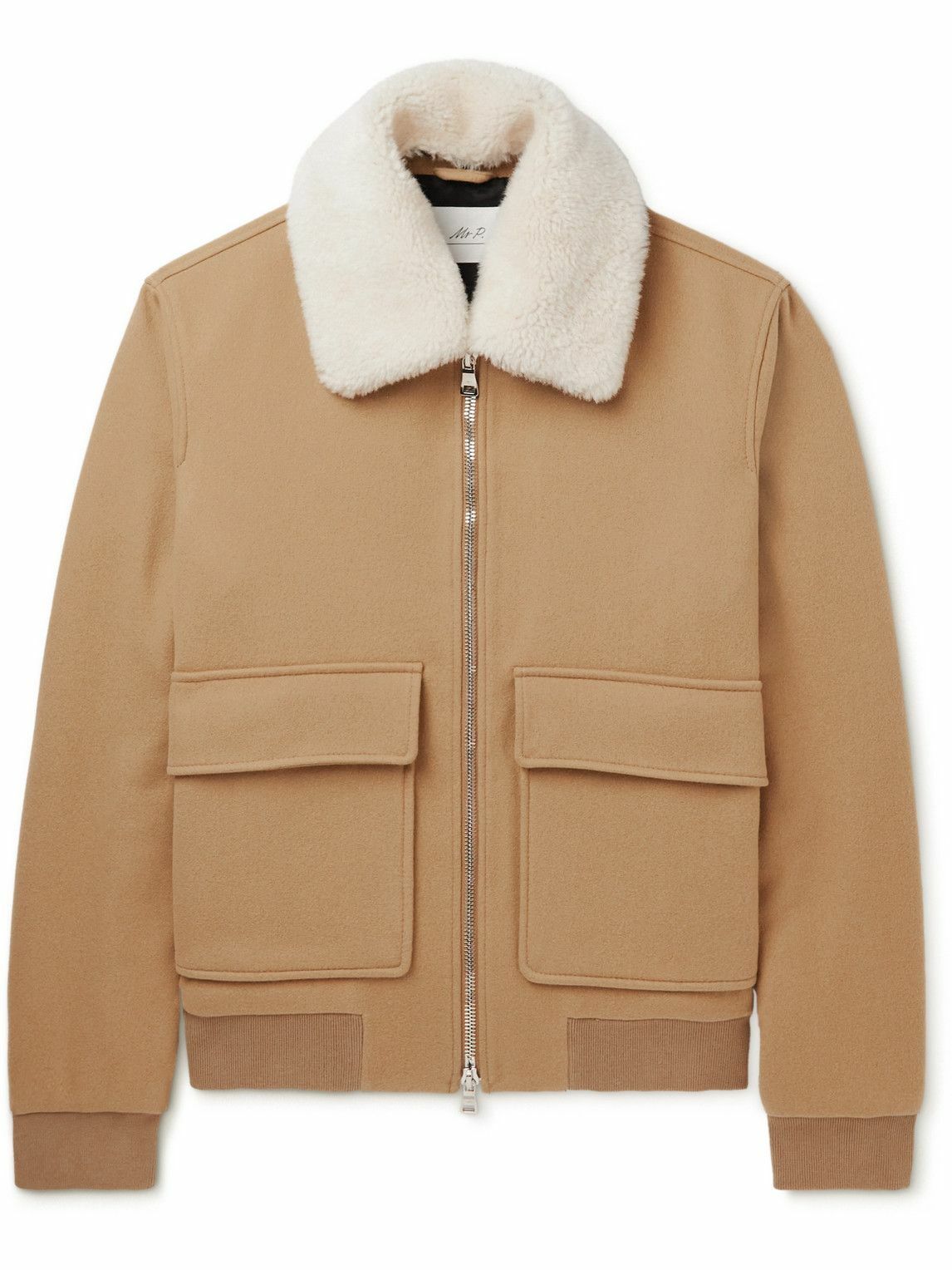 Mr P. - Shearling-Trimmed Wool-Blend Blouson Jacket - Brown Mr P.