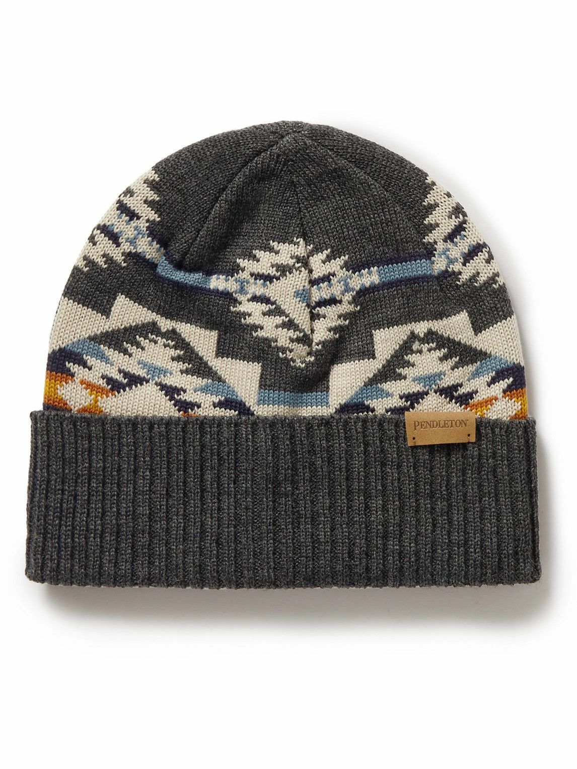 Pendleton - Logo-Appliquéd Intarsia Merino Wool Beanie Pendleton