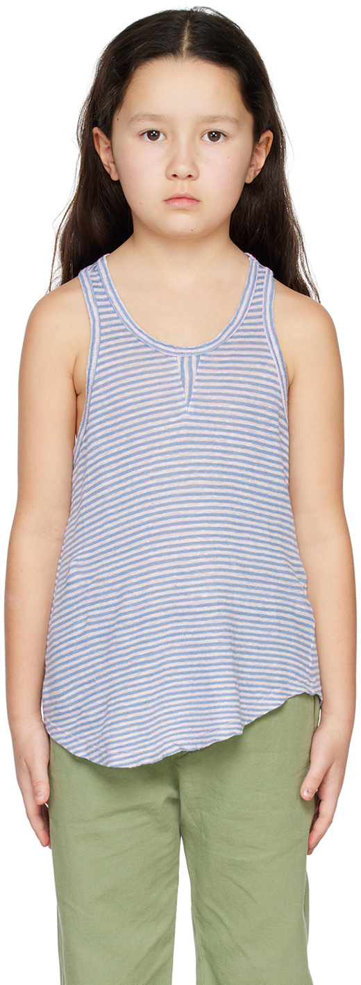 Morley Kids Blue Syra Stripe Tank Top