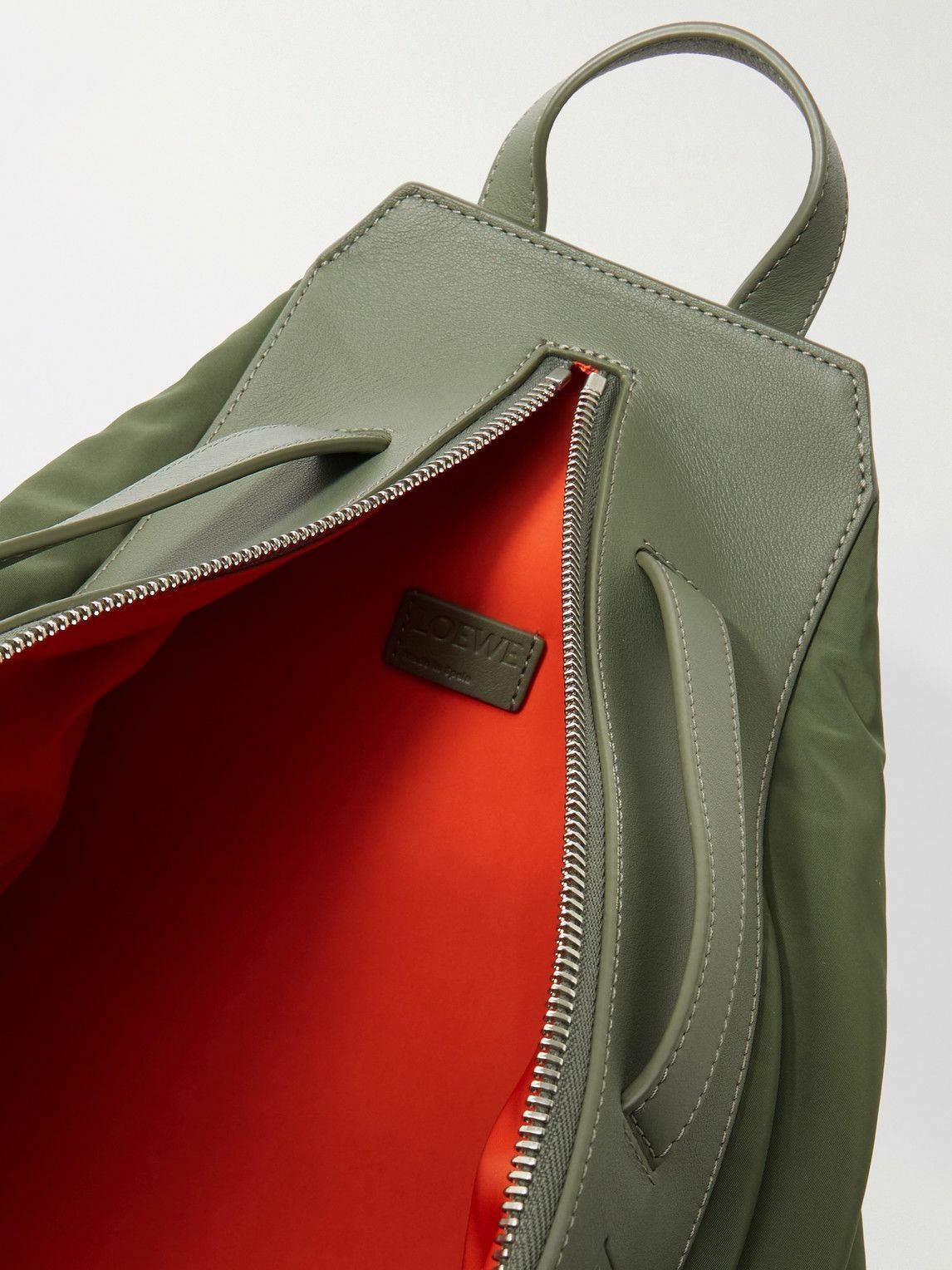 Loewe - Convertible Logo-Debossed Leather-Trimmed Shell Backpack Loewe