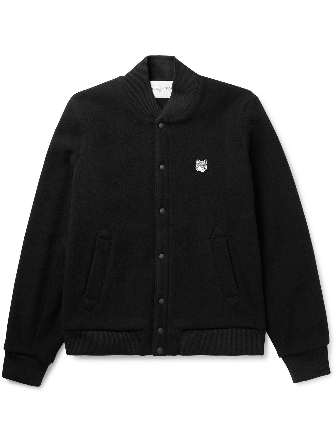 Maison Kitsuné - Logo-Appliquéd Wool-Blend Felt Bomber Jacket - Unknown ...