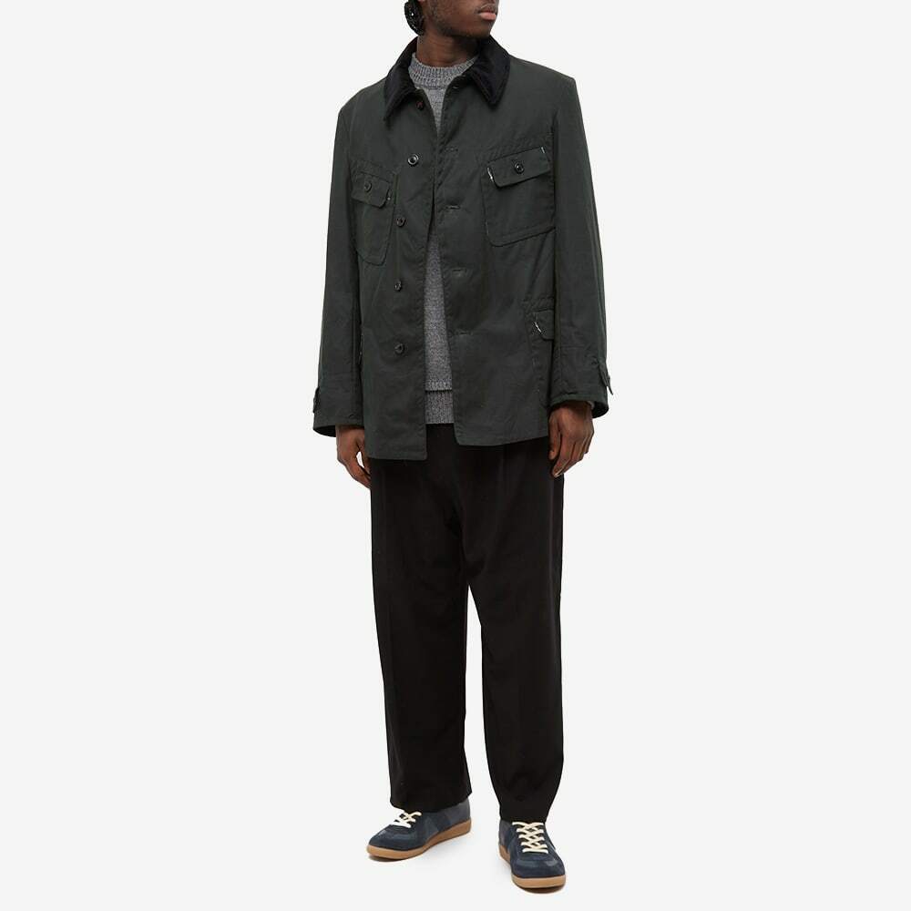 Maison Margiela Men's Waxed Cotton Jacket in Petrol Maison Margiela