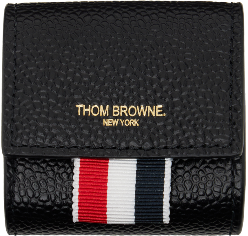 Thom Browne Black Small Coin Case Wallet Thom Browne