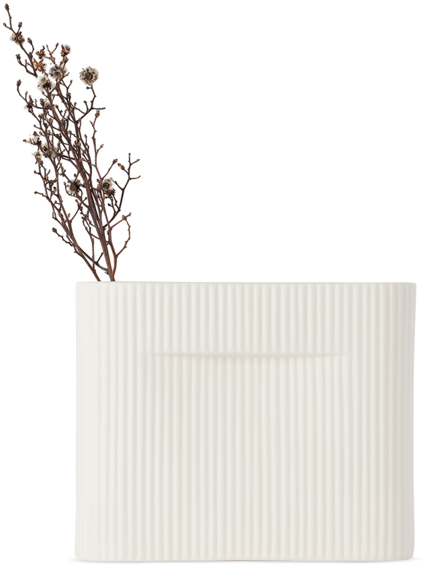 Muuto Off-White Small Ridge Vase Muuto
