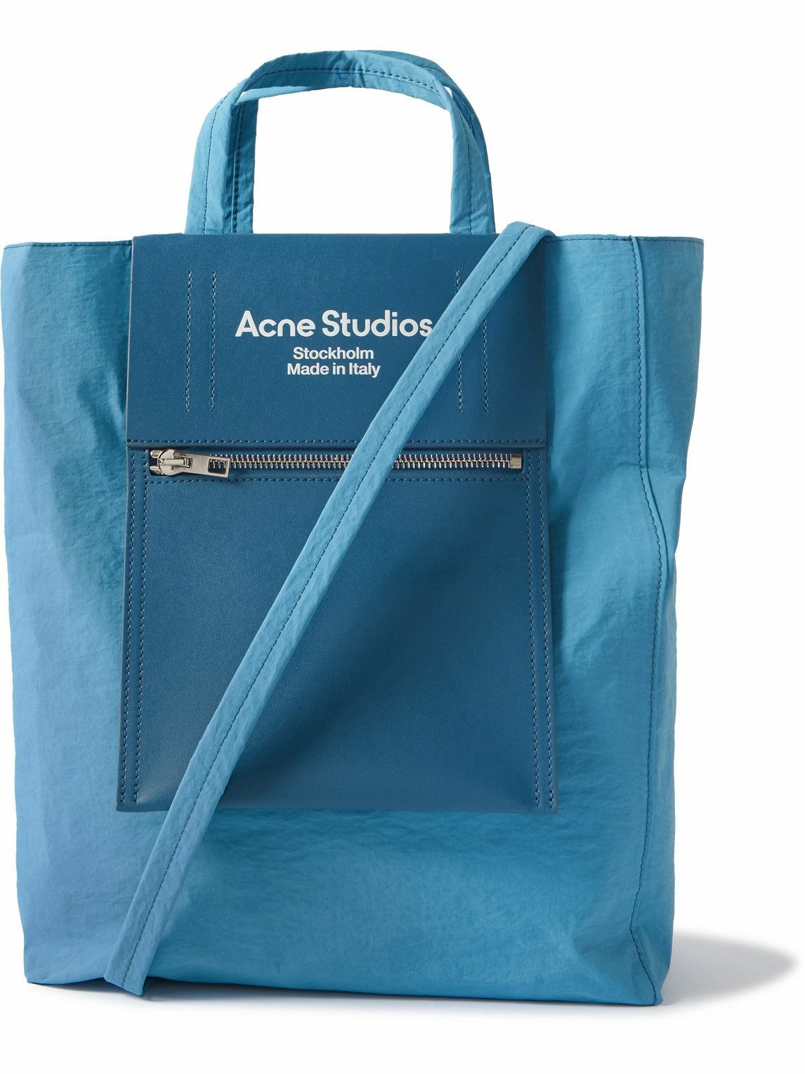 Acne Studios - Shell and Printed Leather Tote Bag Acne Studios