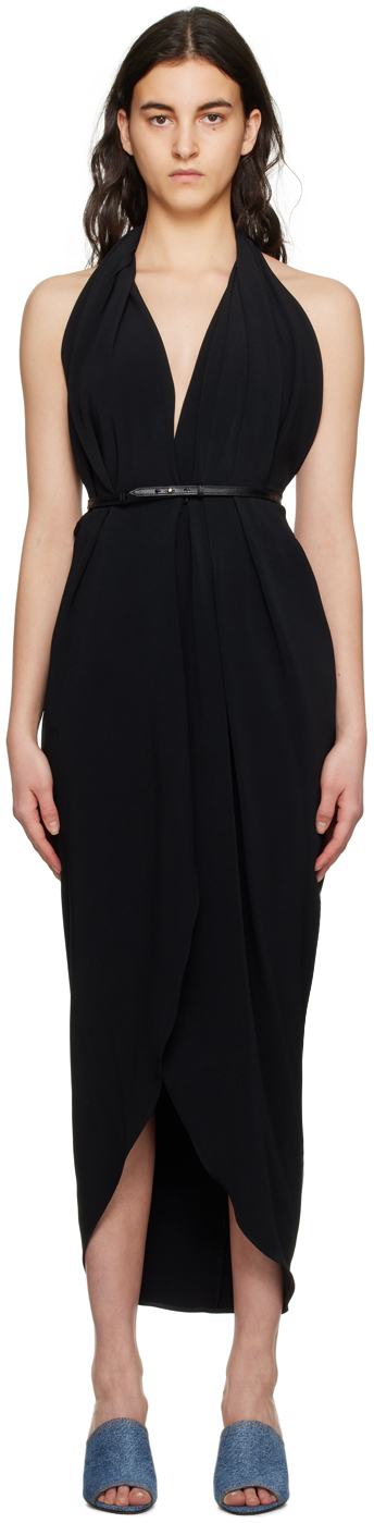 ALAÏA Black Belted Maxi Dress ALAÏA