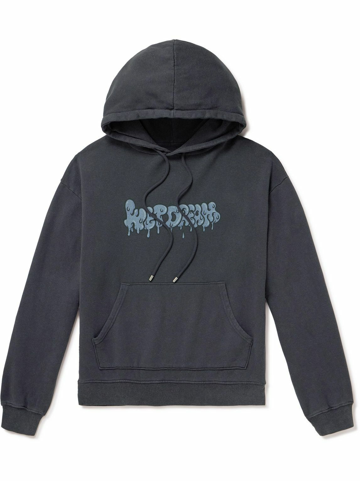 POLITE WORLDWIDE® - Printed Hemp and Cotton-Blend Jersey Hoodie - Blue ...