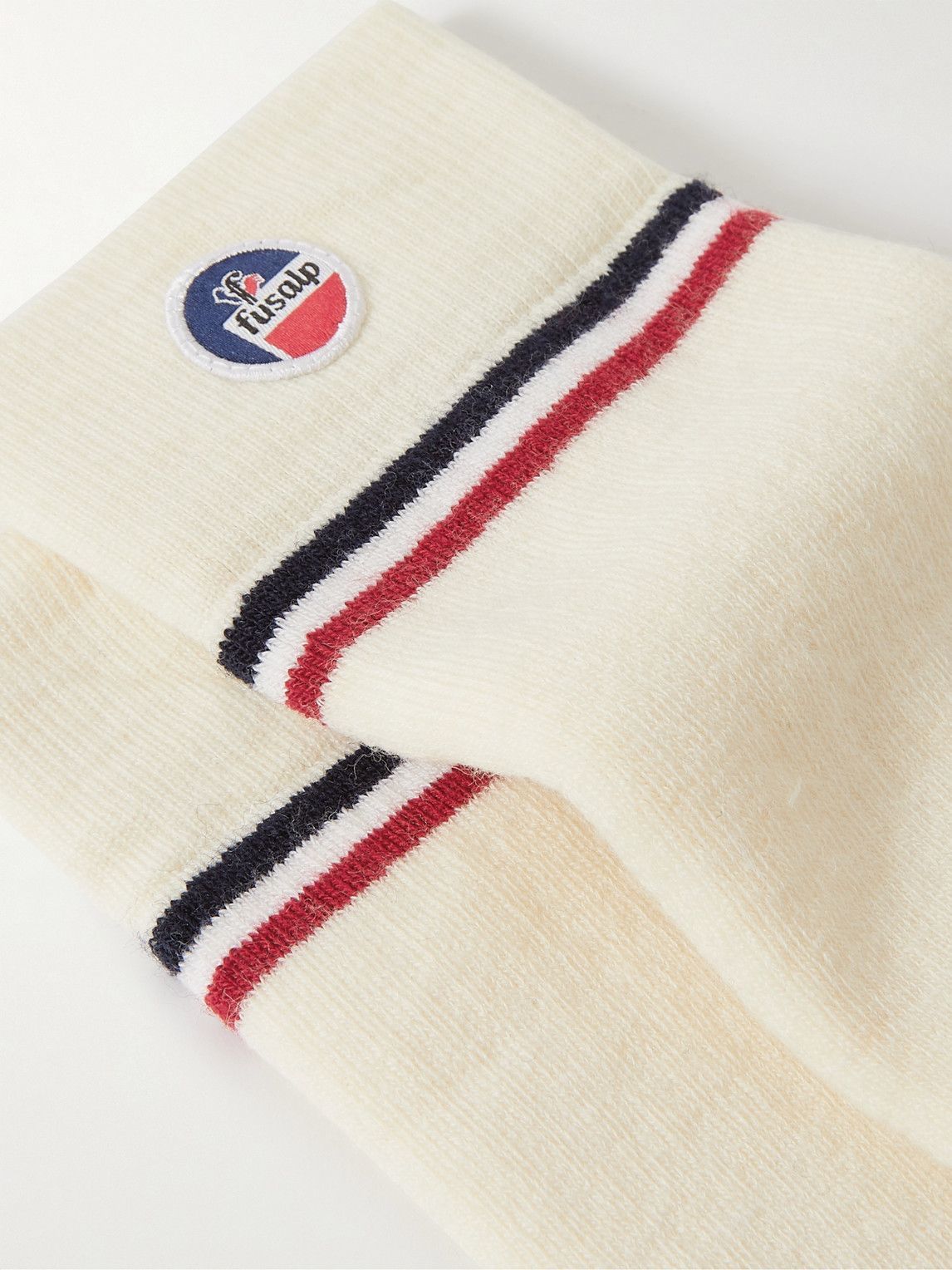 Fusalp - Lodge Logo-Appliquéd Striped Wool-Blend Ski Socks - Neutrals ...