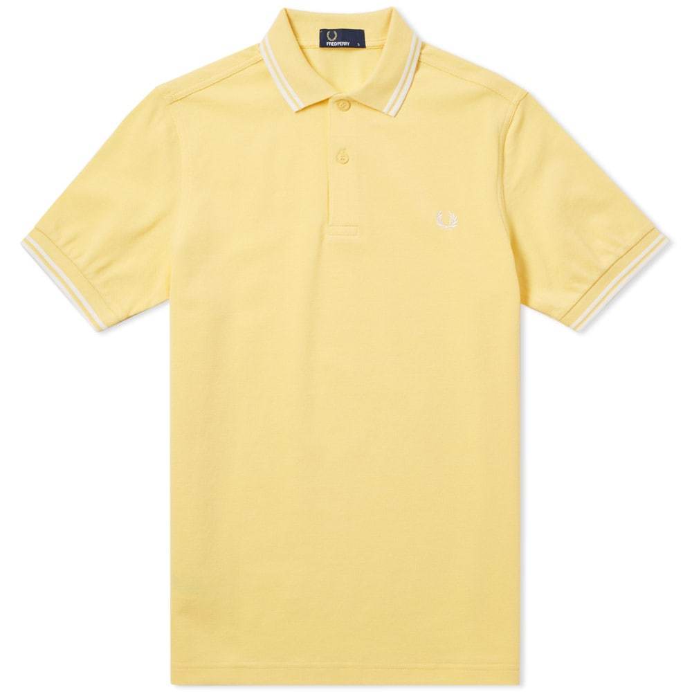 Fred Perry Twin Tipped Polo Yellow Fred Perry