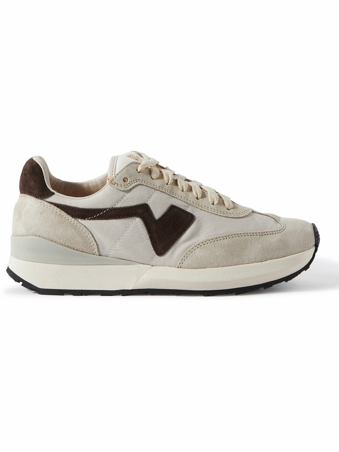 Visvim - FKT Runner Suede and Leather-Trimmed Nylon-Blend Sneakers ...