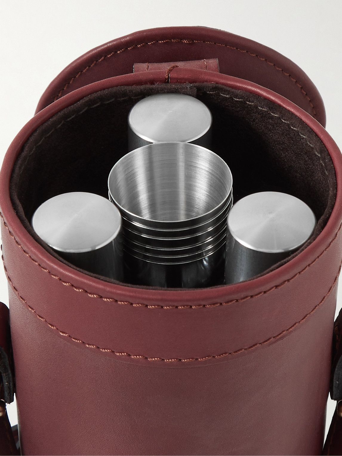 Purdey - Leather and Glass Flask Set Purdey