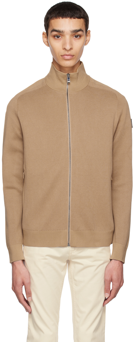BOSS Tan Fisio Track Jacket BOSS