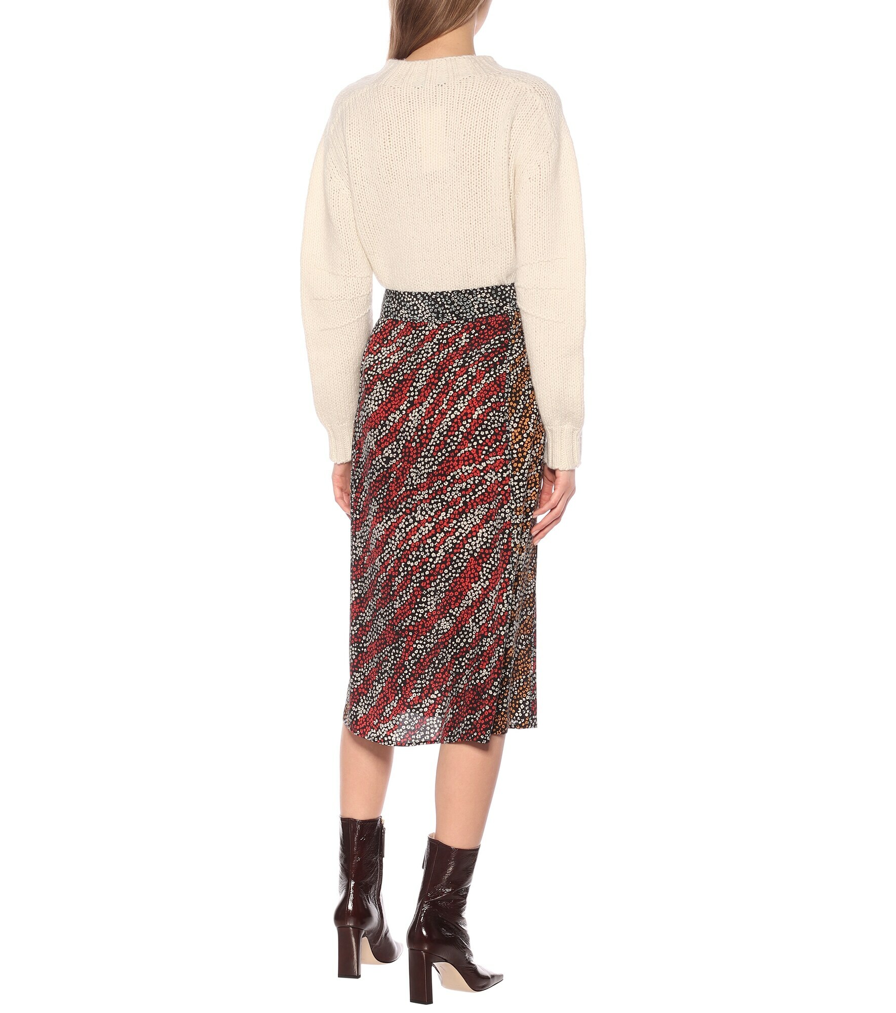 Rag & Bone - Colette printed silk midi skirt Rag and Bone