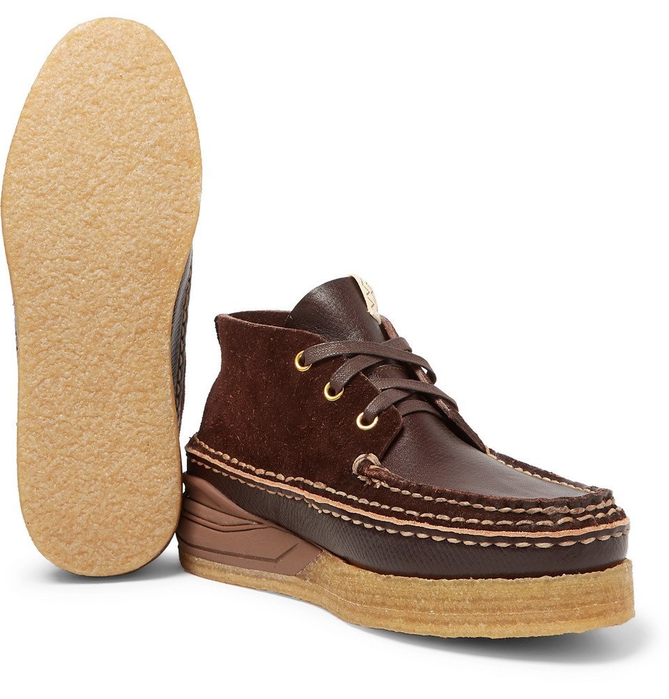 visvim - Canoe Moc II Leather and Suede Boots - Dark brown Visvim