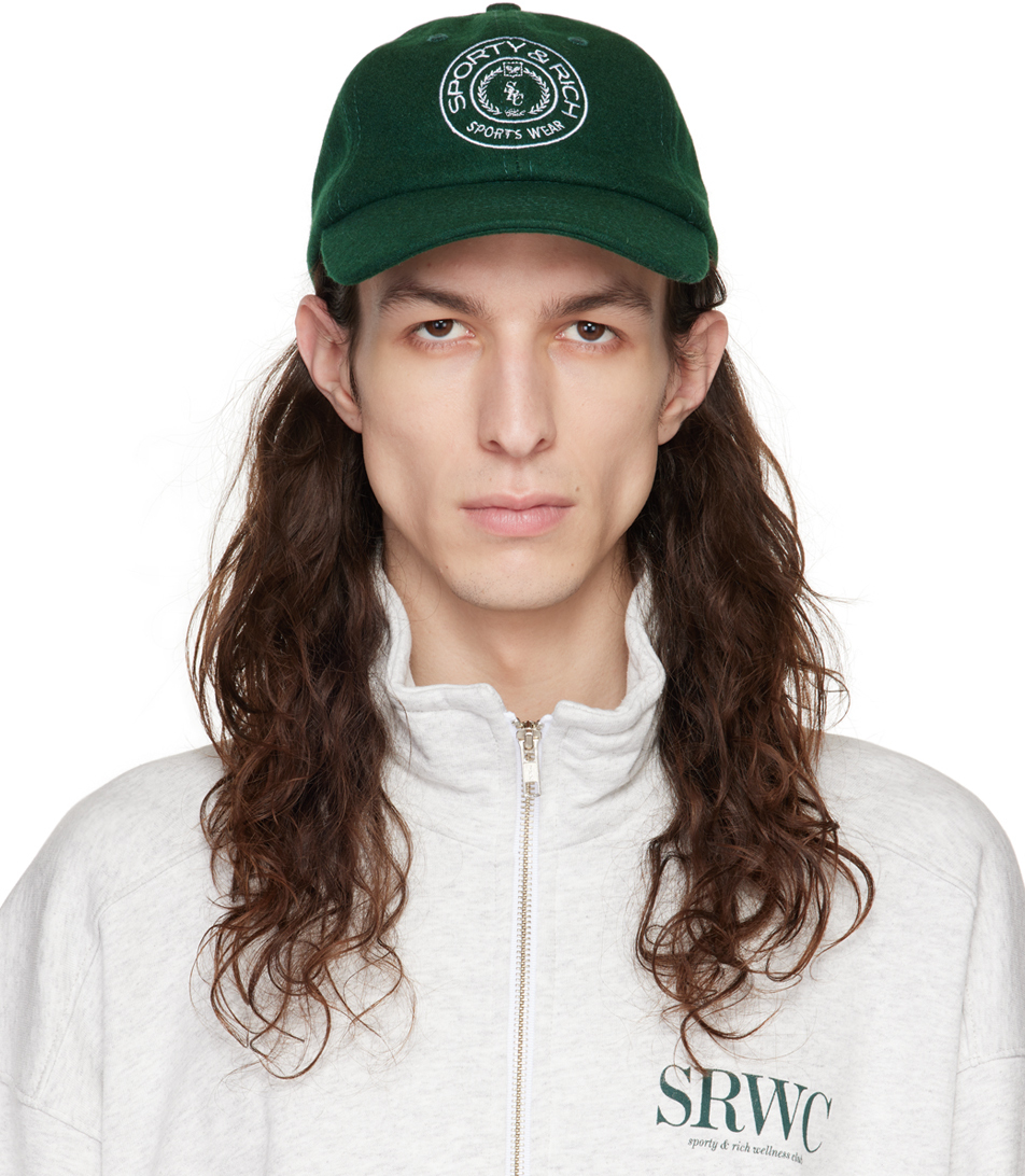 Sporty & Rich Green Monaco Cap Sporty & Rich