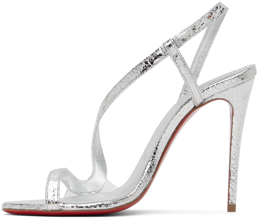 Christian Louboutin Silver Rosalie Heeled Sandals Christian Louboutin