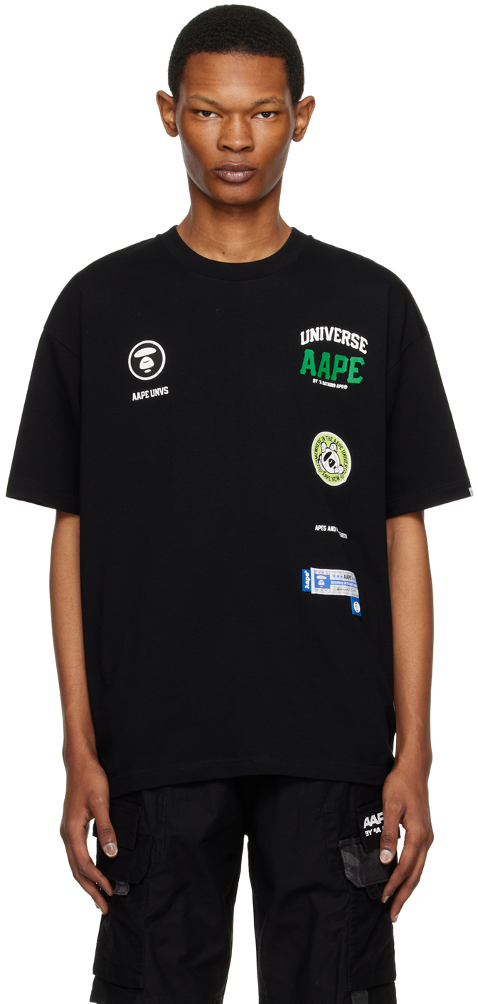 AAPE by A Bathing Ape Black Patch T-Shirt AAPE by A Bathing Ape