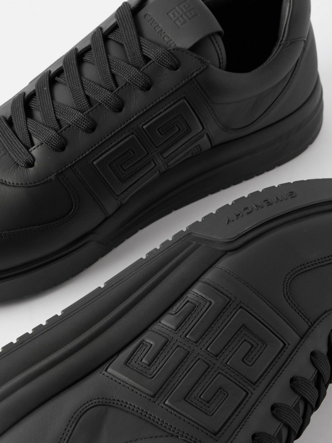 Givenchy - G4 Logo-Embossed Leather Sneakers - Black Givenchy