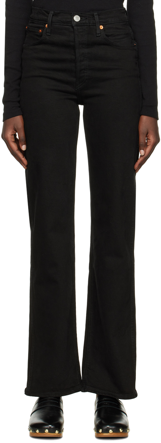 Re/Done Black 90s High-Rise Jeans Re/Done