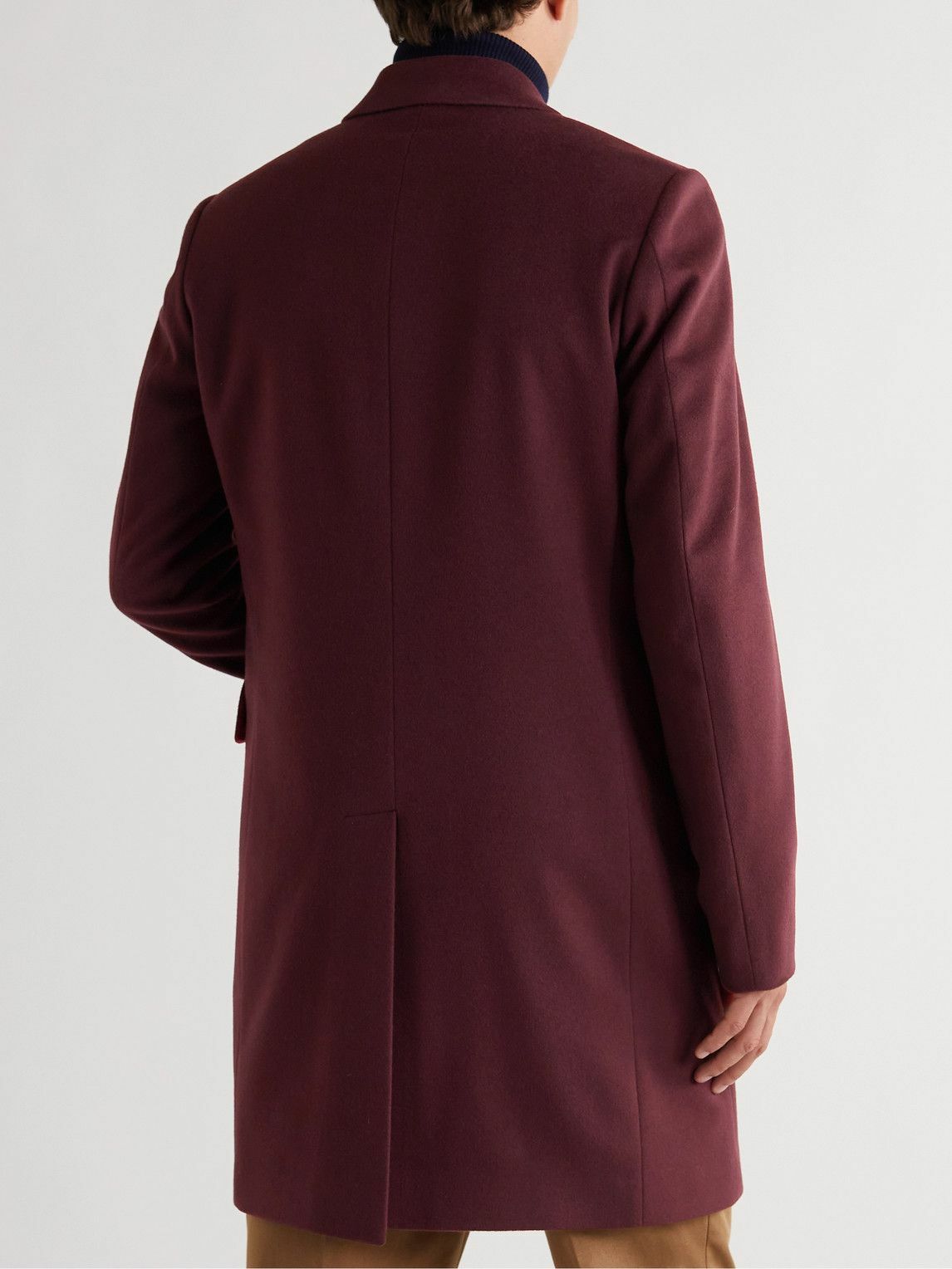 Paul Smith - Epsom Wool and Cashmere-Blend Felt Overcoat - Burgundy ...