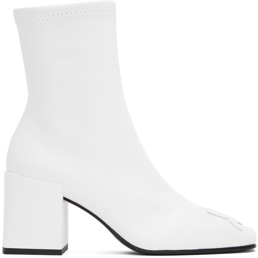 Courrèges White Vinyl Iconic AC Boots Courreges