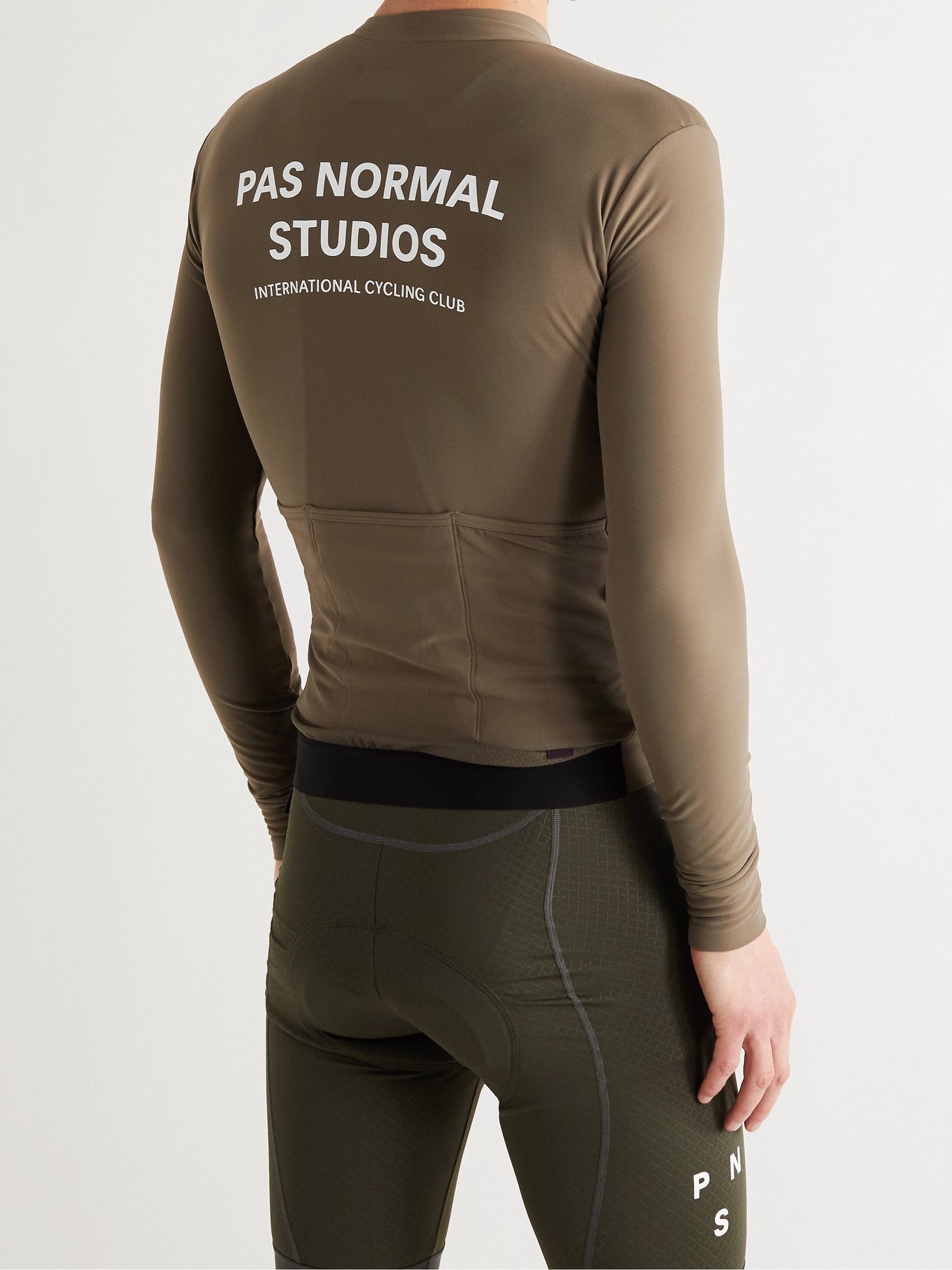 PAS NORMAL STUDIOS - Logo-Print Cycling Jersey - Neutrals Pas Normal ...