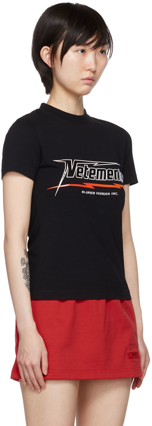 VETEMENTS Black Hi-Speed T-Shirt Vetements