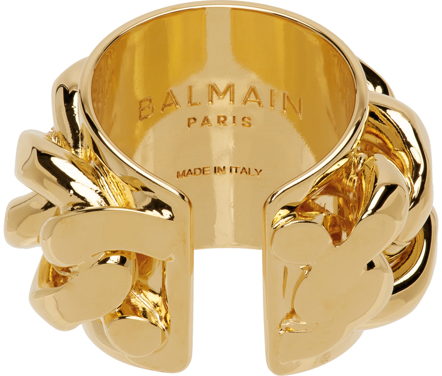 Balmain Gold Chain Ring Balmain