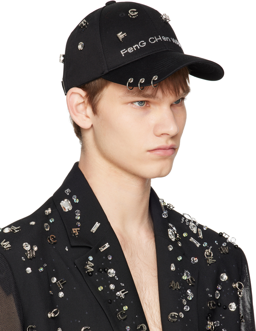 Feng Chen Wang Black Crystal Cap Feng Chen Wang