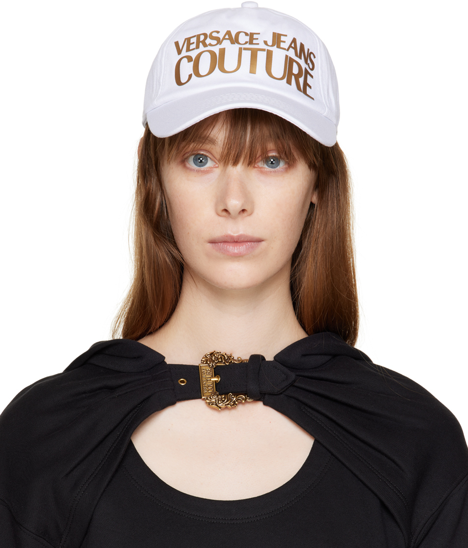 Versace Jeans Couture White Logo Baseball Cap Versace