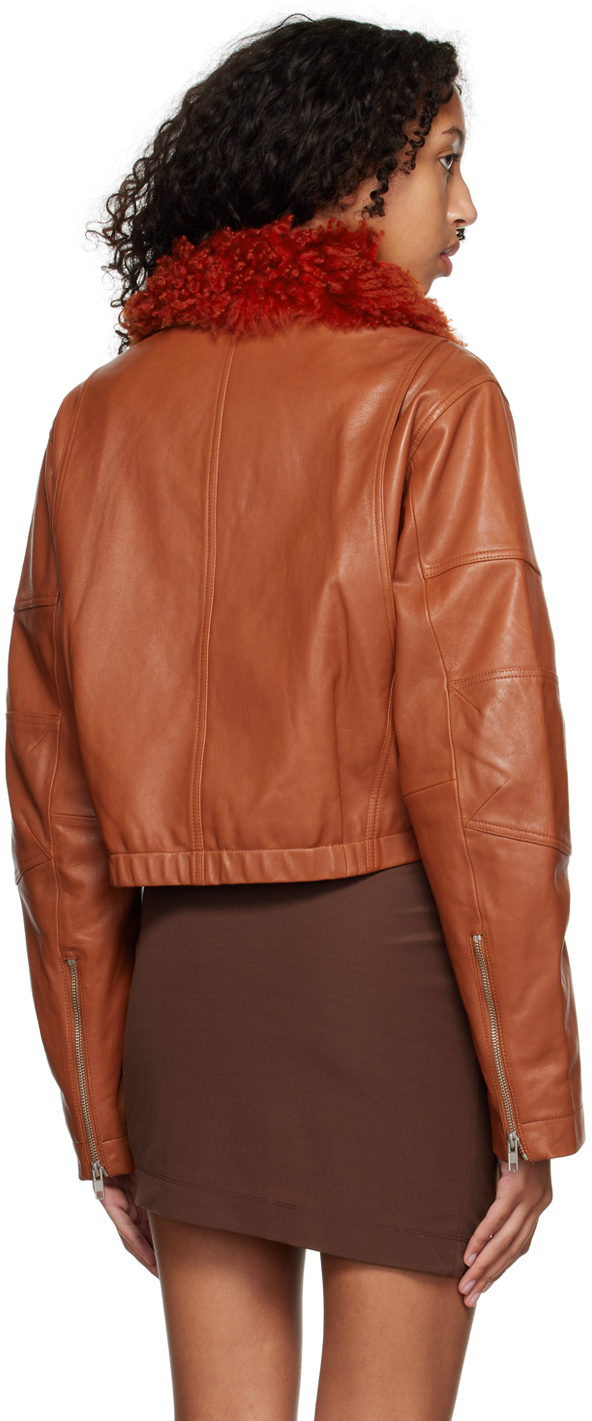Helmut Lang Tan Astro Leather Jacket Helmut Lang