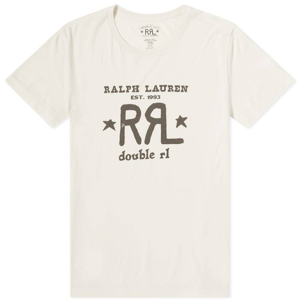 RRL Men's Logo T-Shirt in Paper White RRL