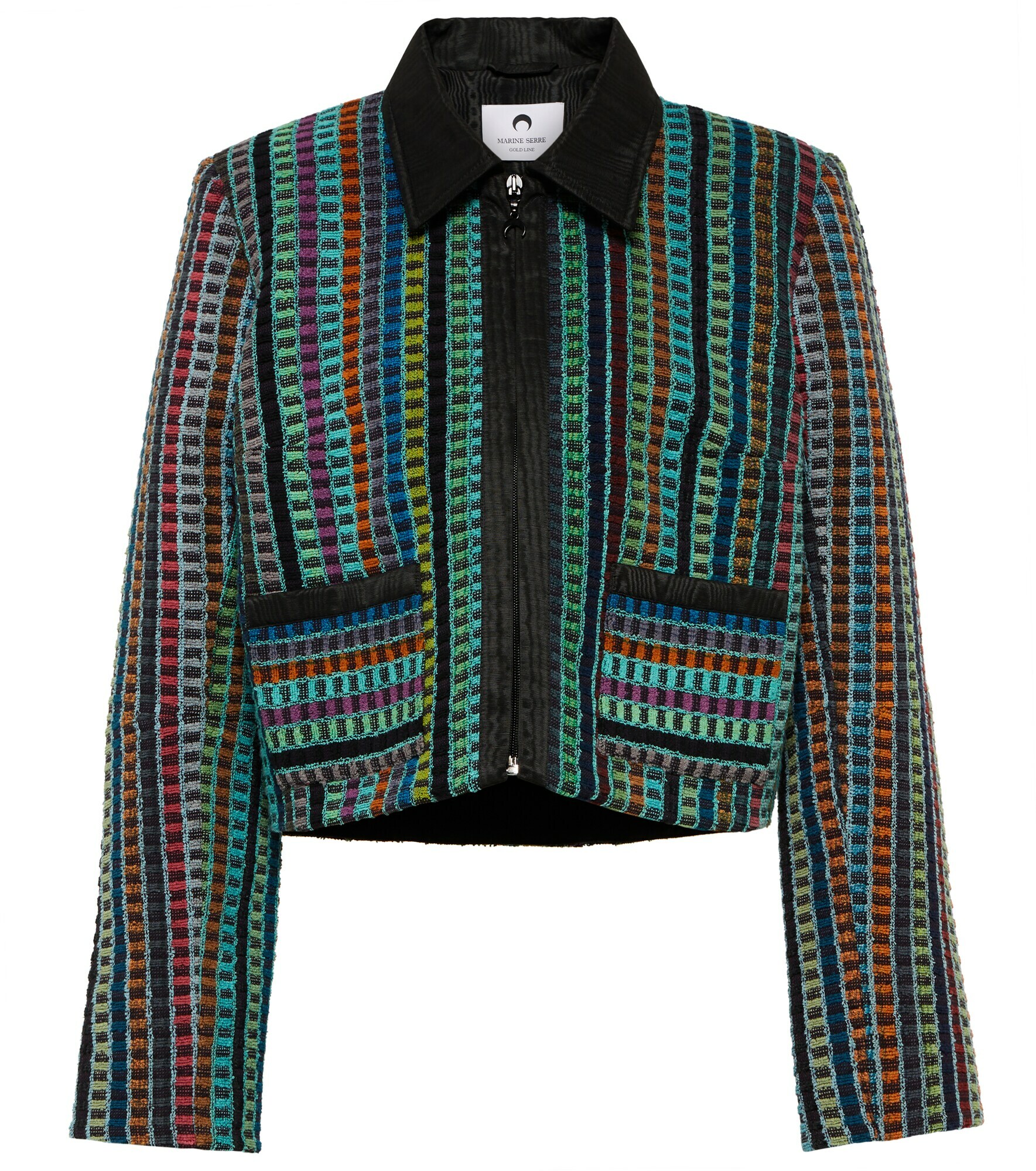 Marine Serre - Cropped cotton terry jacket Marine Serre