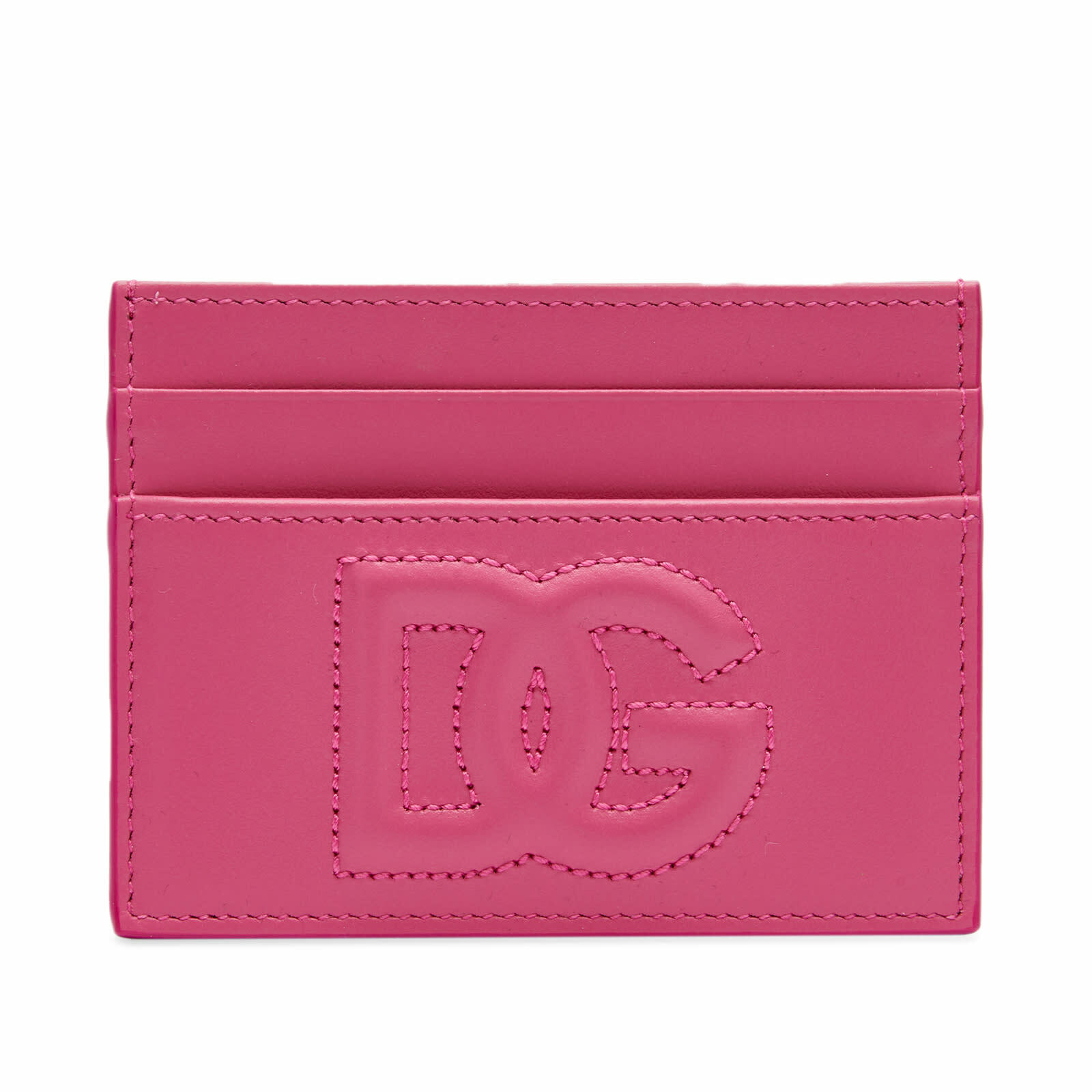 Dolce & Gabbana Women's Logo Leather Card Holder in Glicine Dolce & Gabbana