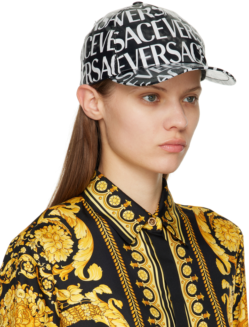 Versace Black & White Baseball Cap Versace